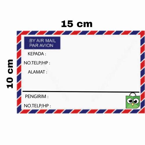Jual label Alamat Pengiriman Tokopedia ukuran 15x10 cm siap tulis ...
