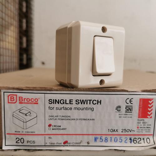 Jual Saklar single tempel / Saklar engkel outbow BROCO - Jakarta Pusat ...