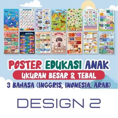 Jual poster edukasi anak ukuran besar design 2 - AKU ANAK SHOLEH - Kota ...