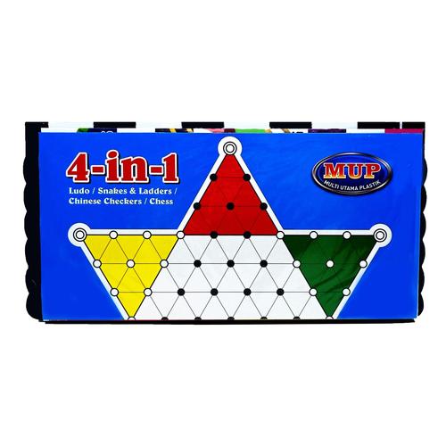 Jual Mainan Board Games 4 in 1 - Papan Catur Ludo Ular Tangga Halma ...