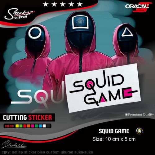 Jual Stiker squid game sticker cutting timbul - Merah Muda - Kab ...