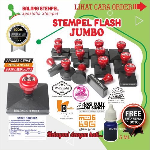 Jual Stempel Jumbo Stampel Flash Custom Warna Otomatis Cap Kardus Big Stamp - Kota Makassar ...