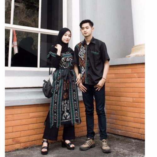 Jual Couple sarimbit pasangan Batik Long dress kemeja Tenun troso ...