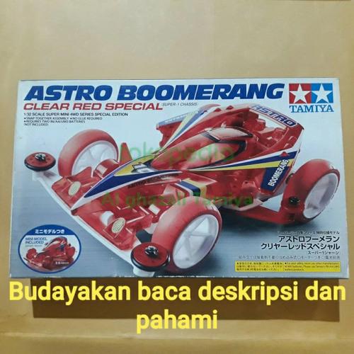 Jual Tamiya Mini 4WD Hanya Dus/Kotak Kosong Astro Boomerang Clear Red ...