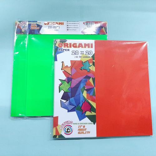 Jual Kertas Lipat ASTURO ORIGAMI 20x20 isi 50 lembar warna-warni ...