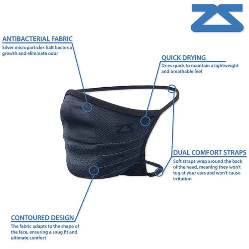Jual Zensah Technical Face Mask / Sport Mask - BLACK - Kota Tangerang ...