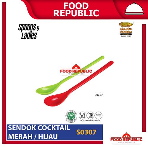 Jual GOLDEN DRAGON SENDOK COCKTAIL 12 PC MELAMINE MERAH / HIJAU S0307 ...