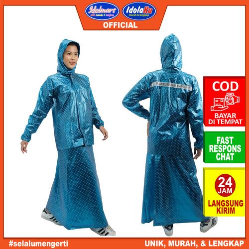 Jual IDOLMART Jas Hujan Plevia 870 Jaket Rok / Jas hujan wanita Rok 870 ...
