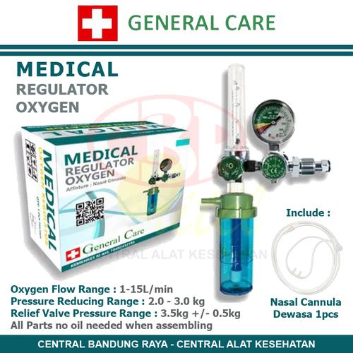 Jual GENERAL CARE Medical Regulator Oxygen | Regulator Oksigen Flowmeter - Kota Bandung ...