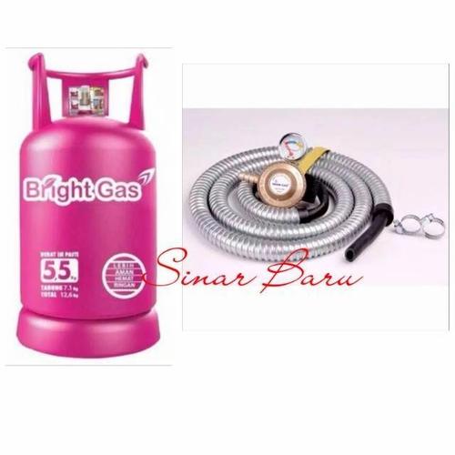 Jual Tabung Gas pink 5 5kg + isi + Selang Paket Winn Gas - Kota ...