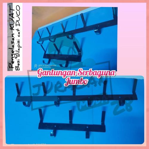 Jual Rak dinding besi Gantungan helm/jaket/jas hujan - Hanya Paku ...