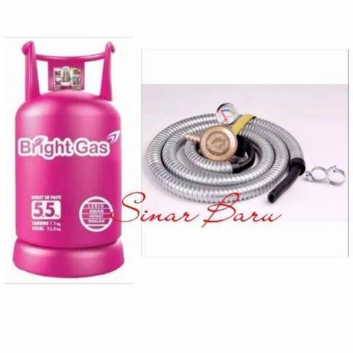 Jual Bright gas 5.5kg +isi + Selang Paket / Tabung Gas pink +Tabung ...