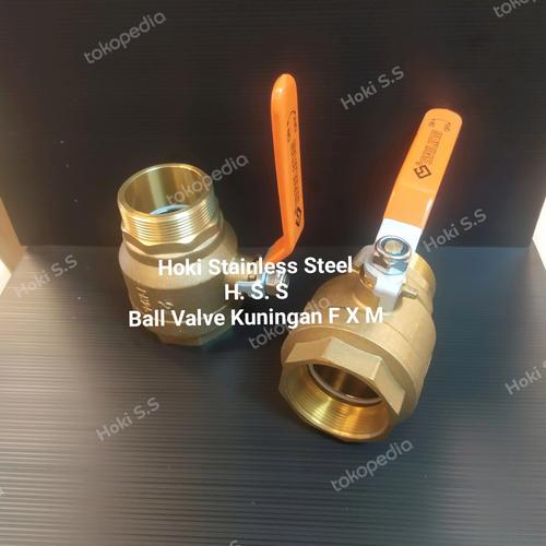 Jual Ball Valve Kuningan PN25 Female x male Drat 1" inch / DN 25 ...