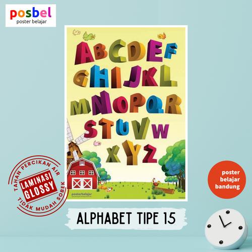 Jual Tipe 15 Poster Alphabet untuk Belajar Anak PAUD TK SD - Kota ...