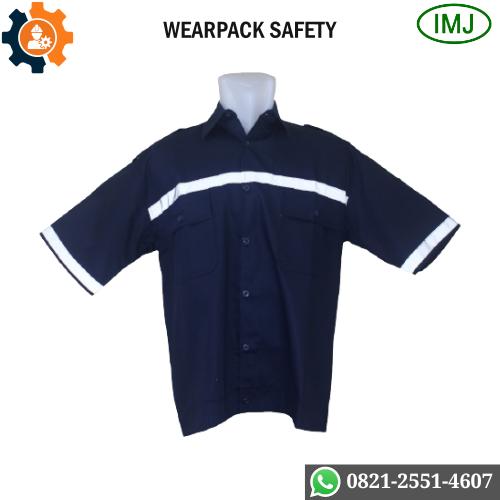 Jual Wearpack Safety Lengan Pendek Biru Navy / Baju Kerja / Seragam ...