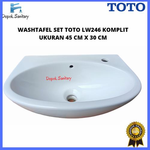 Jual wastafel toto lw246j paket komplit/ washtafel toto/ wastafel toto ...
