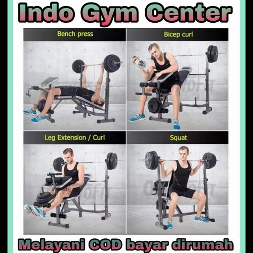 Jual Benchpress Bench Press Home Gym plus Pull Down Stik dan beban 40 ...