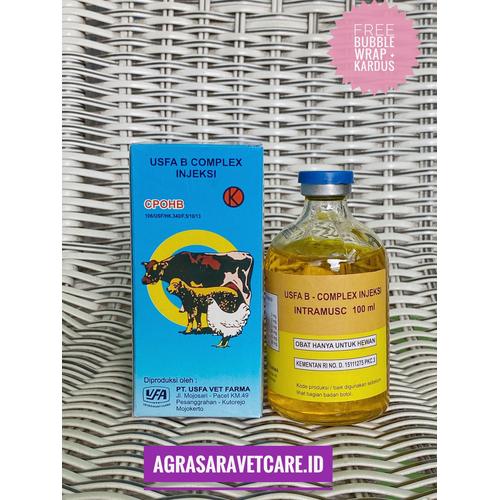 Jual VITAMIN B COMPLEX USFA INJECT 100 ML untuk ternak sapi kambing ...