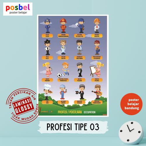 Jual Tipe 03 Poster Belajar Seri Profesi untuk Anak PAUD TK SD - Kota ...
