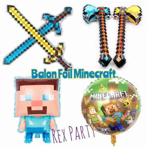 Jual Balon Foil Minecraft/Minecraft Balloon/Balon Pedang Steve ...