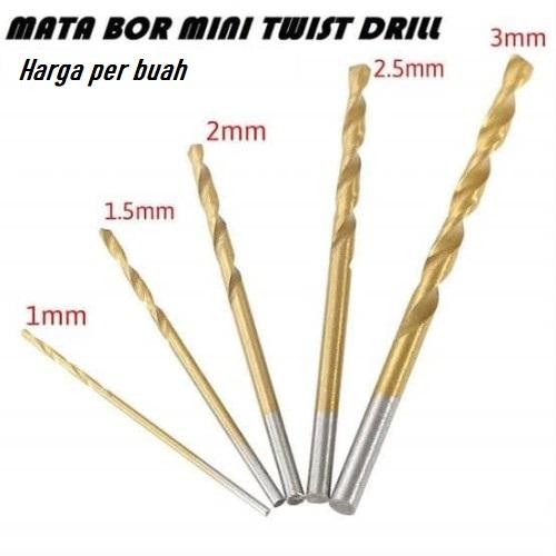 Jual MATA BOR TWIST DRILL UNTUK PVC PLASTIK PCB ALUMUNIUM KAYU - 2mm ...