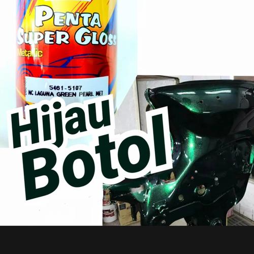 Jual Cat Hijau Botol Penta Super Gloss Laguna Green Pearl Met 200 cc ...