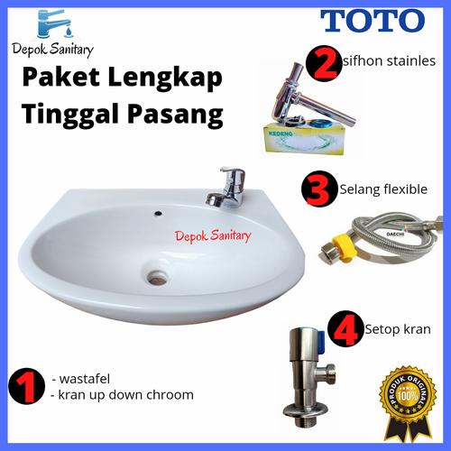 Jual wastafel toto lw246j paket komplit/ washtafel toto/ wastafel toto ...