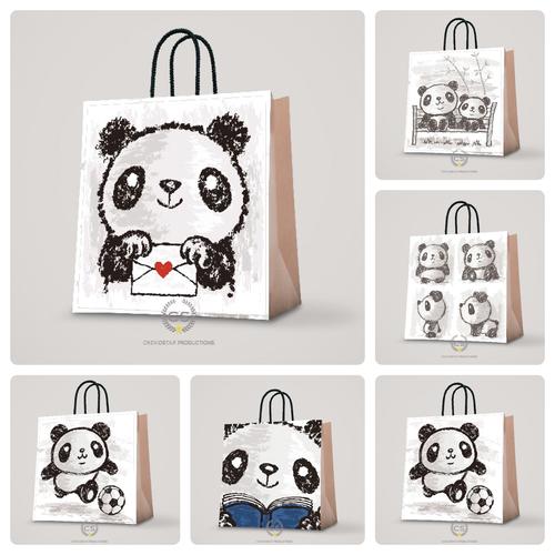 Jual Paper bag panda/tas kado/bungkus kado/goodie bag/tas kertas ...