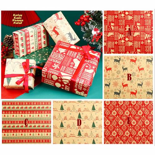 Jual Kertas Kado Nuansa Natal per set - 10 lembar - Kota Tangerang ...