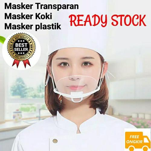 Promo Masker Transparan MASKER MULUT MIKA PLASTIK KOKI RESTORAN MASAK ...