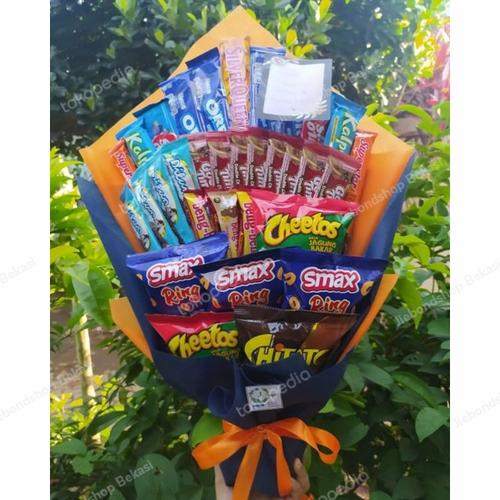 Jual BUKET SNACK NAVY ORANGE BIG PREMIUM/ULTAH/SIDANG/WISUDA ...