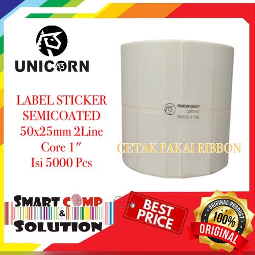 Jual Label Stiker Barcode Semicoat 50x25mm - 2500pcs - Kota Bandung ...