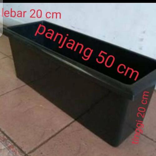 Jual pot plastik panjang 50cm lebar 20cm tinggi 16cm - Putih - Kota ...