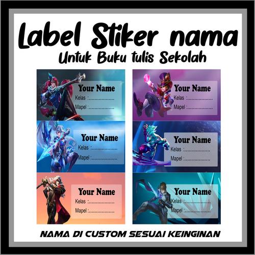 Jual Stiker Label Nama Buku Mobile Legend ( Custom Nama ) - Kota ...