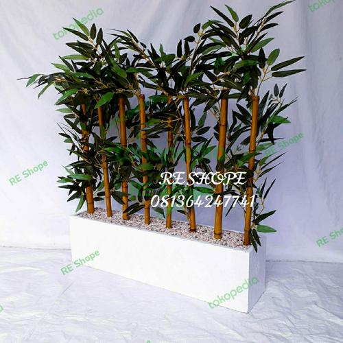 Jual bunga plastik/bambu/pohon hias/partisi bambu artificial/bunga hias ...