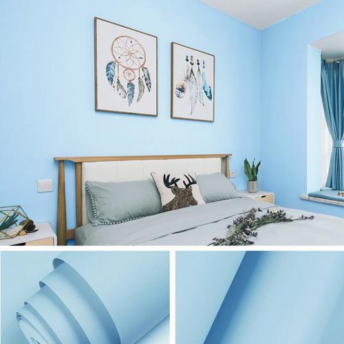 Jual Home Wallpaper Sticker Dinding Solid Biru Polos - 45cmX 10 m ...