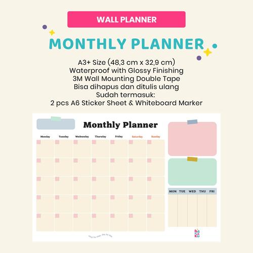 Jual Study Planner Schedule Board - Wall Planner - Hariku Studio ...