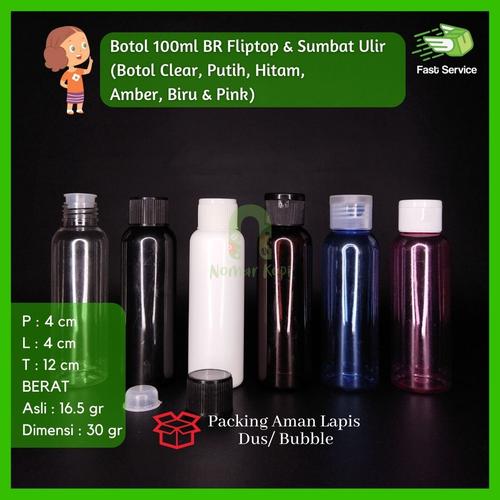 Promo BOTOL 100ML BR AMBER TUTUP SUMBAT ULIR PET TEBAL MULTIFUNGSI ...