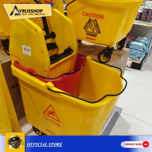 Jual Alat Ember Pemeras Pel 2 Wadah 35/15L Krisbow/Bucket Wringer ...