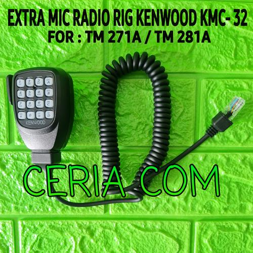 Jual EXTRA MIC RADIO RIG KENWOOD TM 281 TM 271A TM 281A PTT KMC32 MURAH ...