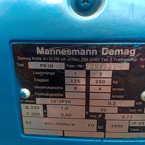 Jual Chain hoist demag tipe PK 1 - Kab. Sidoarjo - oncrane | Tokopedia