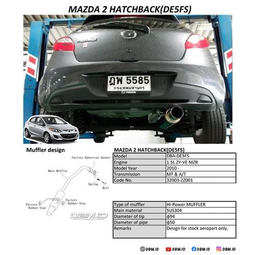 Promo Knalpot Muffler Hi-Power HKS MAZDA2 Mazda 2 2010+ 32003-ZZ001 ...
