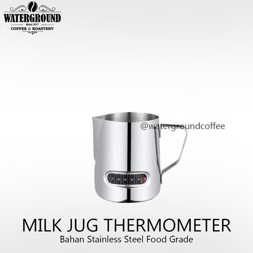 Jual Milk Jug Thermometer Stainless Steel 600 mL Latte Art Coffee Maker ...