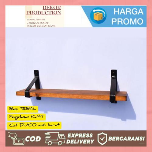 Jual Penyangga Penahan Rak Gantung Shelf Brackets Heavy Duty - Putih ...
