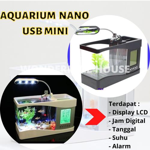 Jual Aquarium Nano USB Mini Akuarium Meja Hias Dekstop Meja Mini 2010-B ...