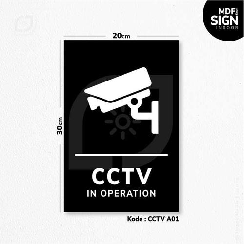 Jual SIGN STICKER Label K3 CCTV+MDF A4/2030 Rambu Safety/Papan Tanda ...