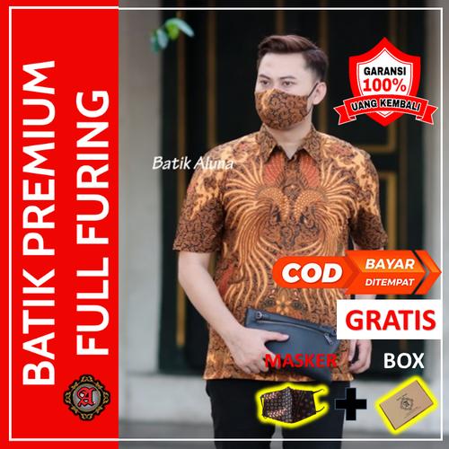Jual Kemeja Baju Batik Pria Lengan Pendek Premium Modern Aluna BASD 018 ...