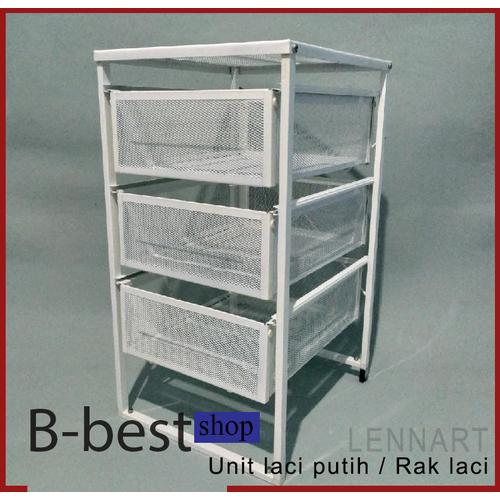 Jual Unit laci Drawer Laci 3 susun/ Laci meja RAK BAWAH MEJA Rak besi ...
