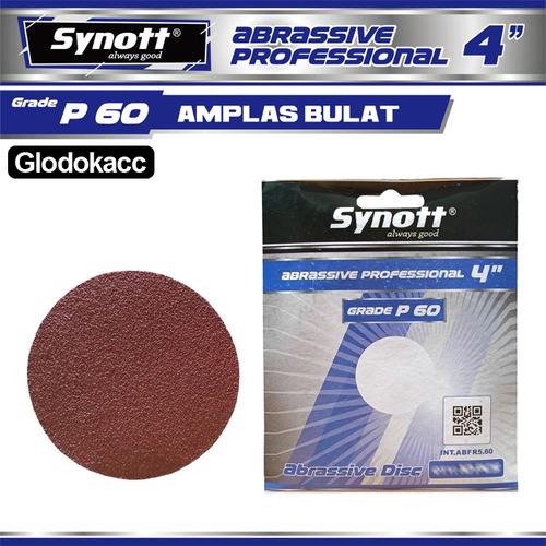Jual Amplas Bulat 4 inch Grid Kehalusan P 60 SYNOTT - 1 Lembar - Amplas ...