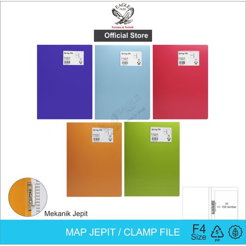 Jual Map Jepit EAGLE F4 / Clip File / Map Plastik Snelhecter - Hijau ...